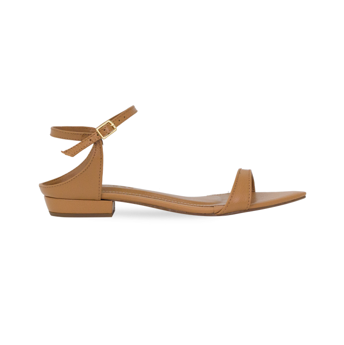 Rasteira Anne Flat Caramelo – Saltare Calçados